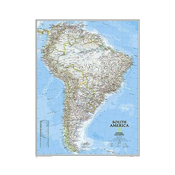 South America Political Map Laminated by National Geographic Maps | Map ...