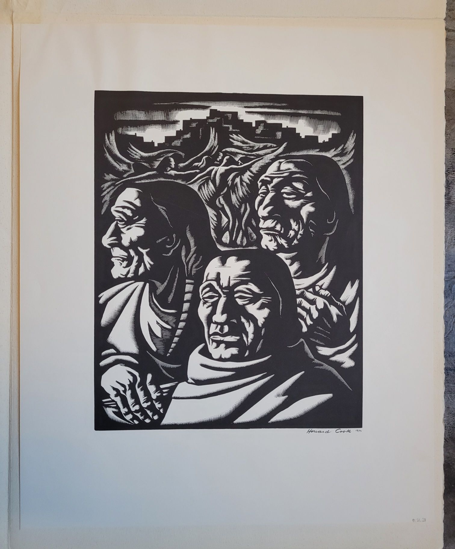Howard Cook Eagle Dance 1942 Woodcut Society Ltd Ed wood engraving ...