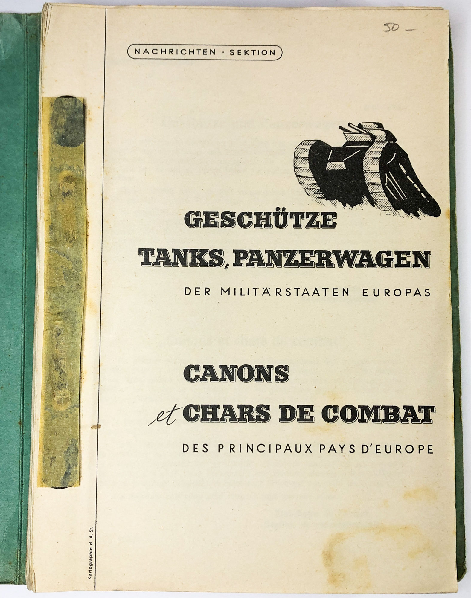 Geschutze Tanks, Panzerwagen Der Militarstaaten Europas / Canons Et ...