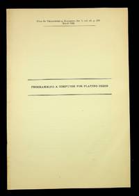 Programming a Computor [sic - Computer ] for Playing Chess [offprint ...