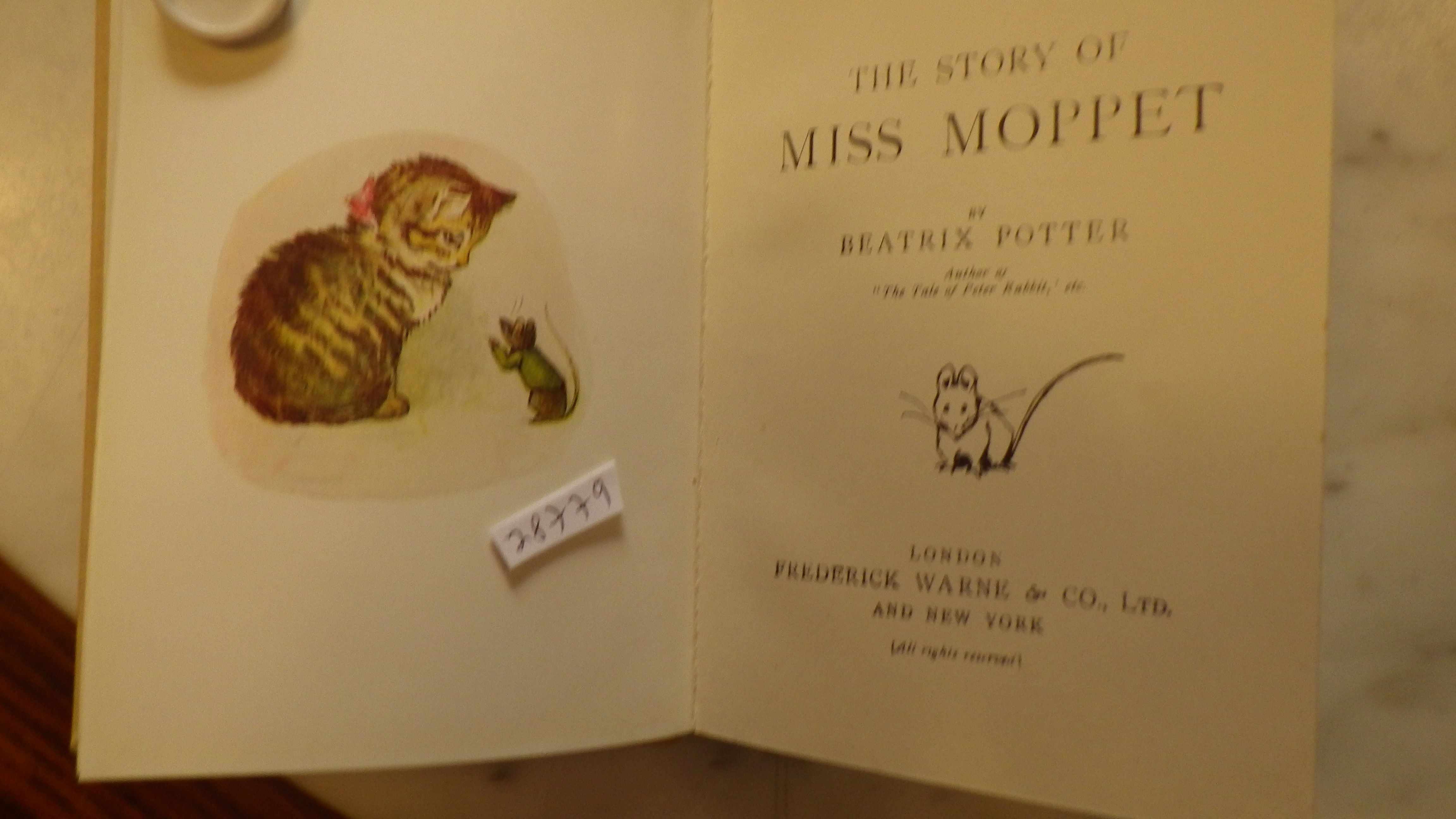 Story of Miss Moppet #21,EARLY VINTAGE UK Edition, INNER DJ FLAP 3/6 ...