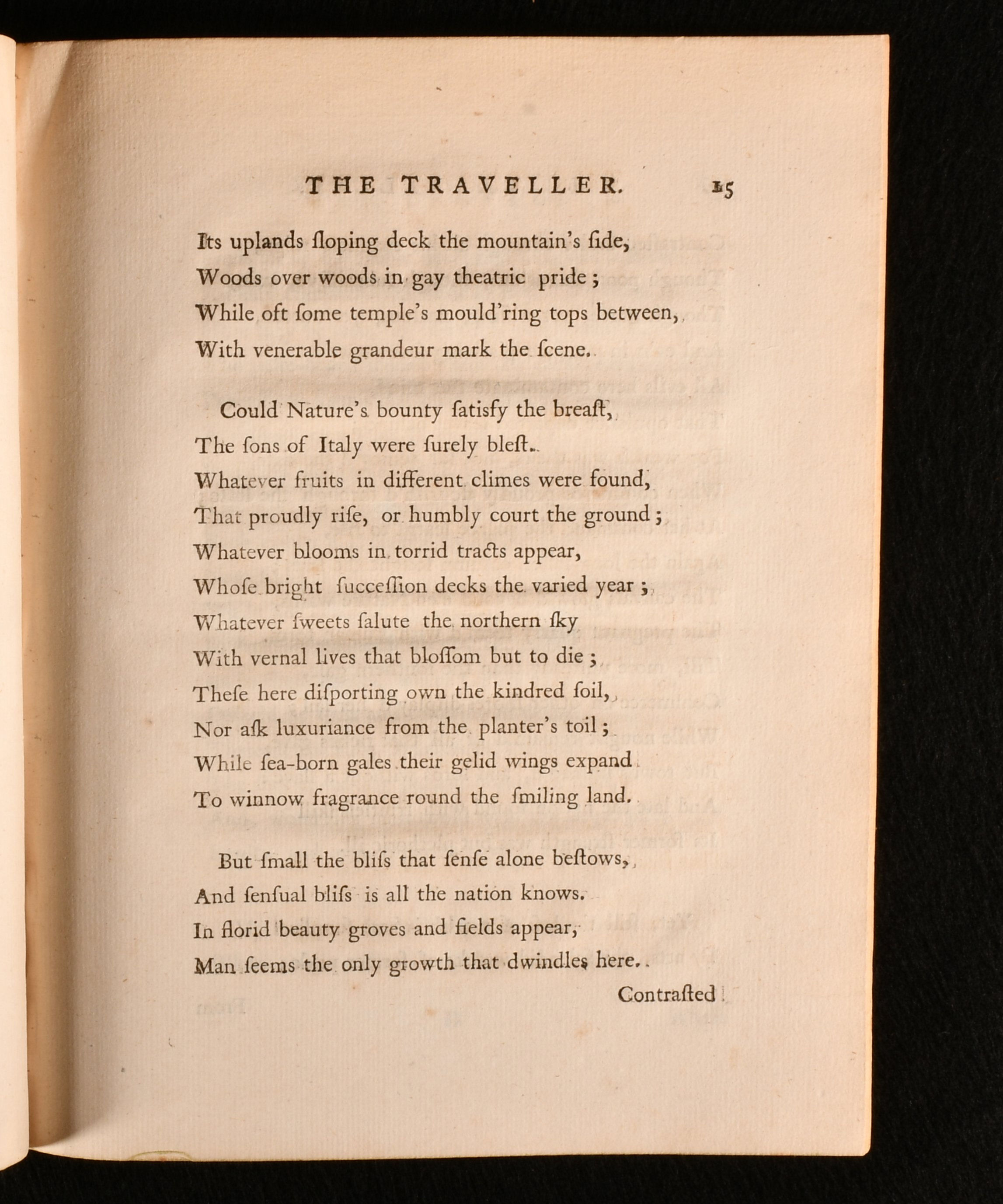 BIBLIO | The Traveller, a Poem by Oliver Goldsmith | Disbound | 1774 ...