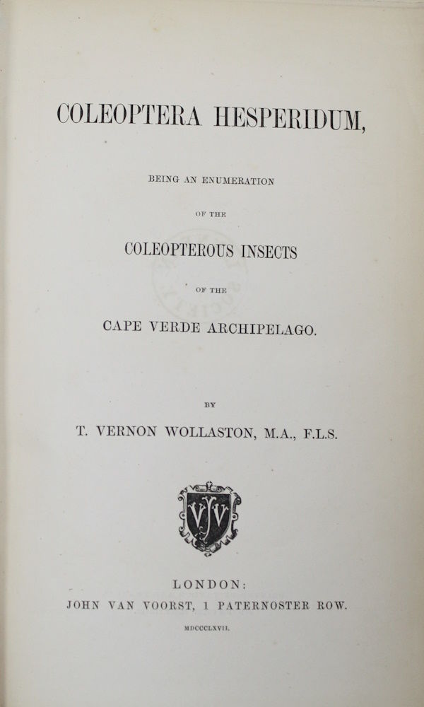 Coleoptera Hesperidum, being an Enumeration of the Coleopterous Insects ...