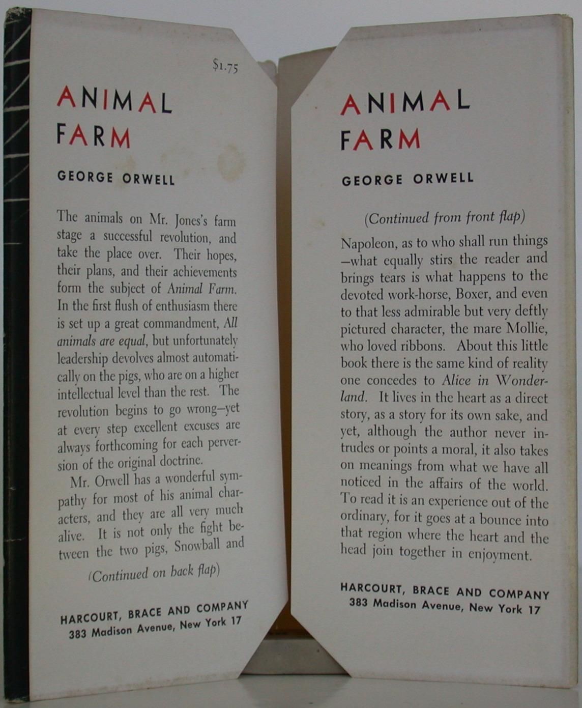 Animal Farm by Orwell, George | Hardcover | 1946 | Harcourt, Brace and ...