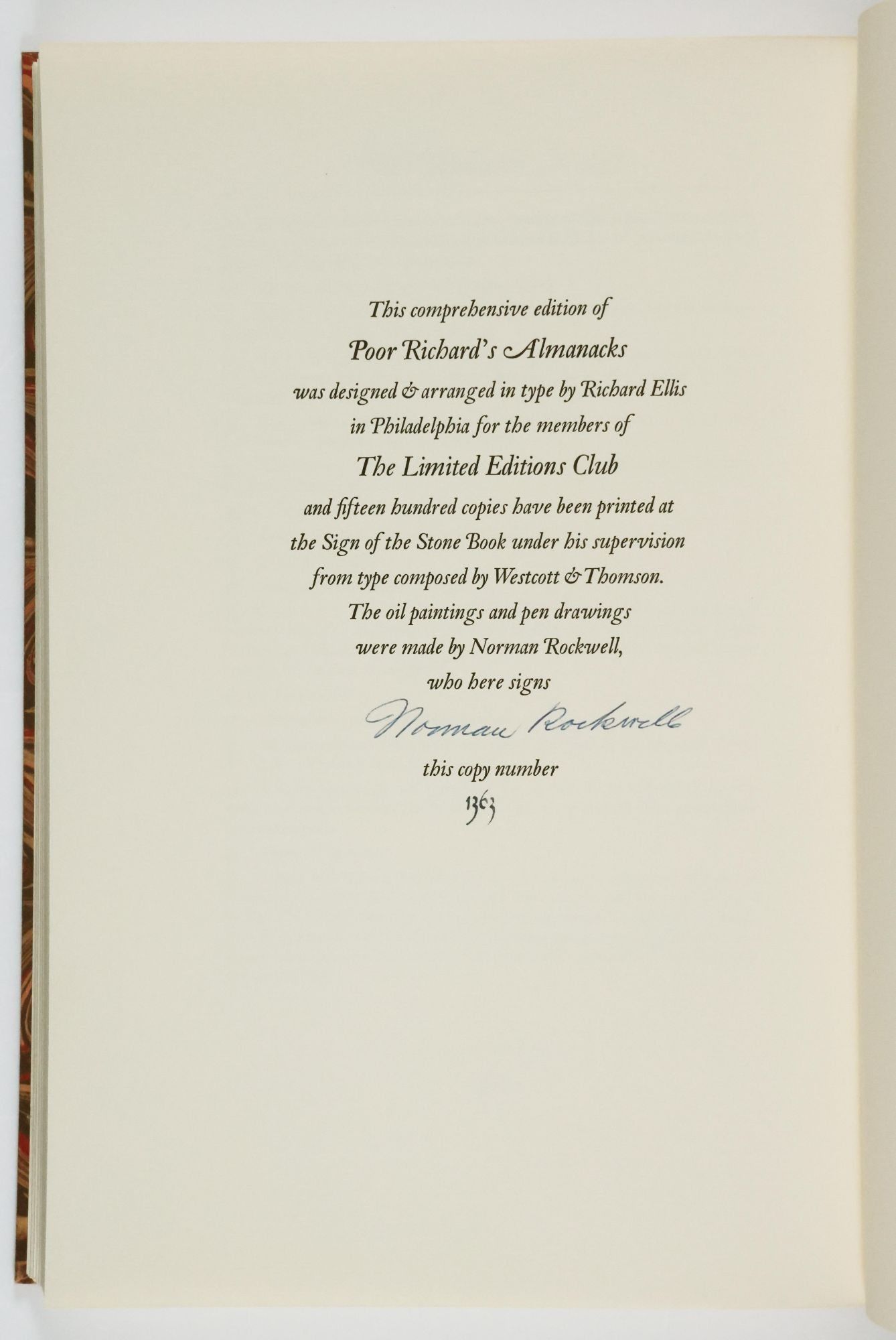 Poor Richard: The Almanacks for the Year 1733–1758 [SIGNED] by Saunders ...