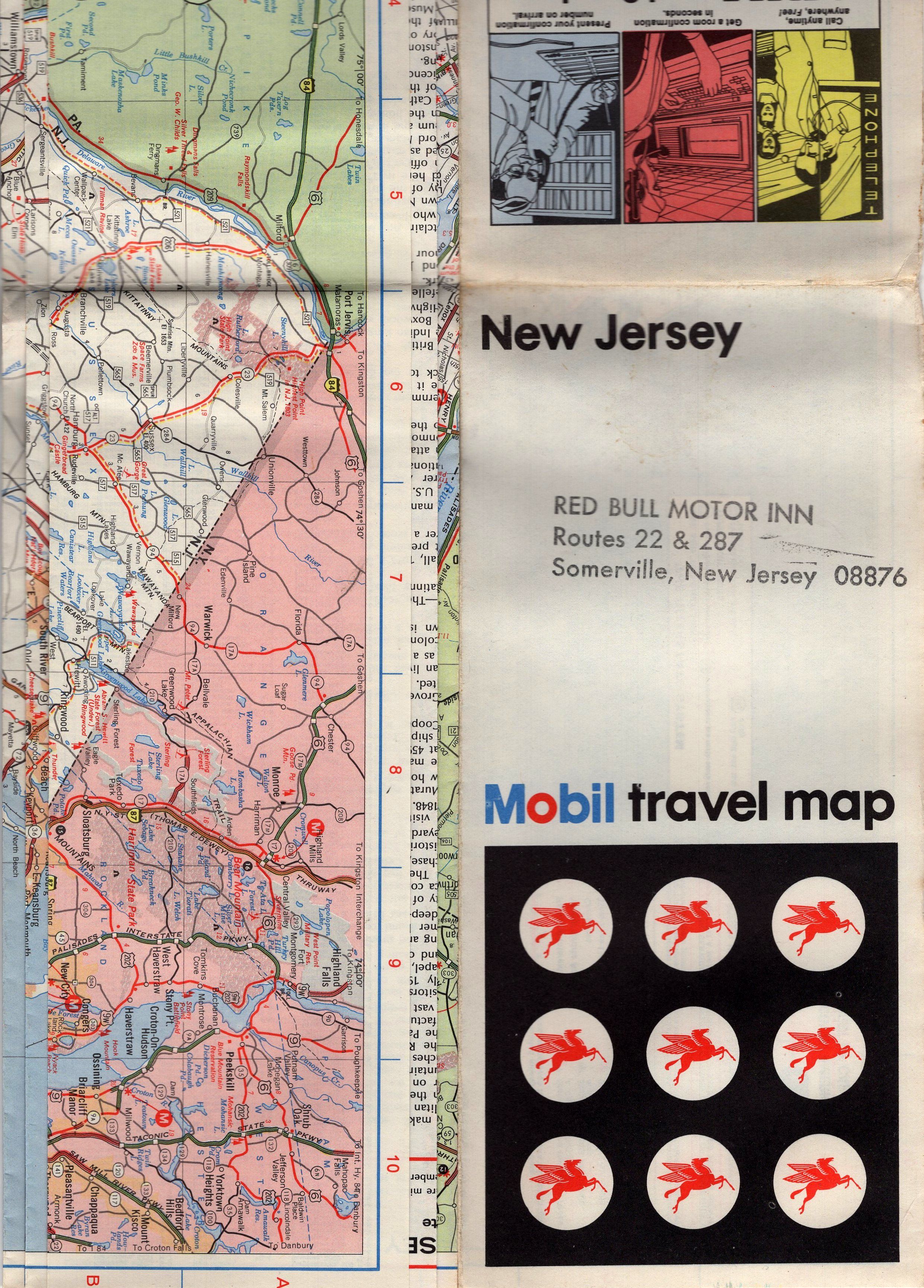 New Jersey Travel Map 1972 by Mobil | Map | 1972-01-01 | Rand McNally ...