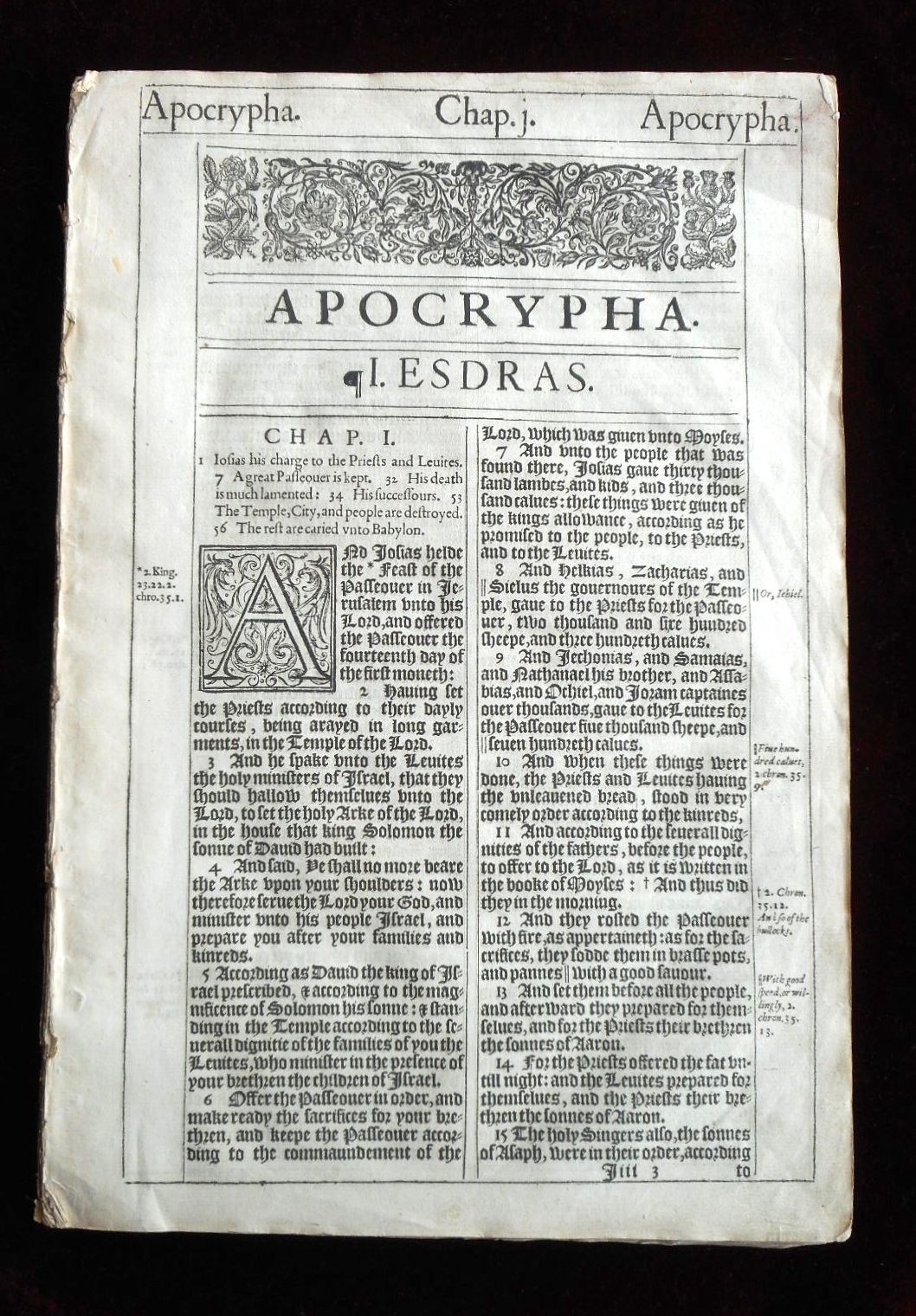 [COMPLETE BOOKS OF THE APOCRYPHA]. [The Holy Bible: conteyning the Old ...