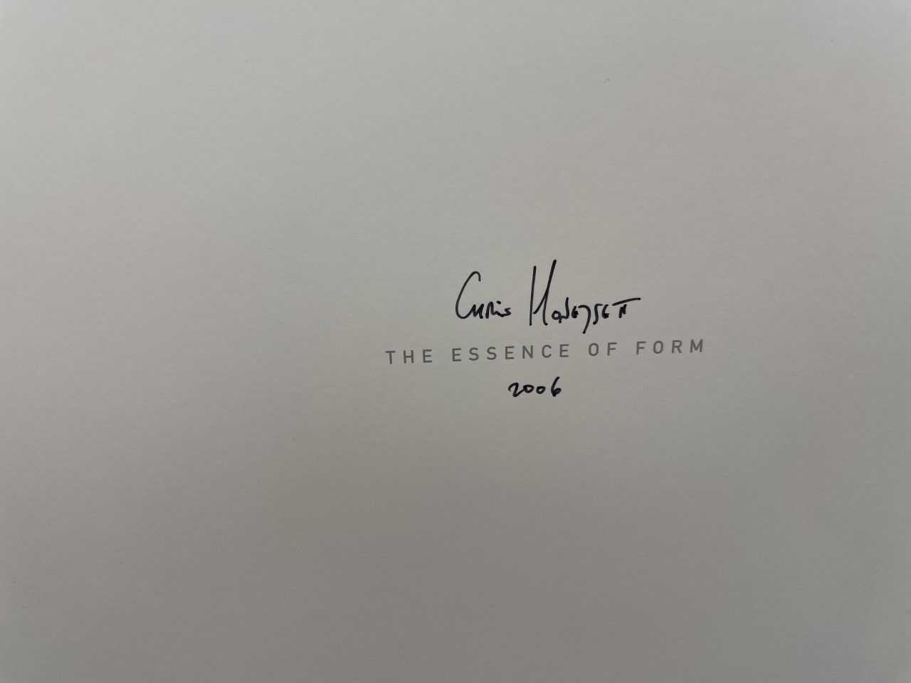 THE ESSENCE OF FORM ( signed ) by Honeysett, Chris | Hardcover | 2004 ...