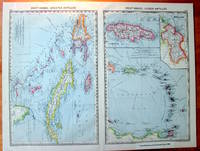 Antique Color Maps. West Indies: Greater Antilles and Lesser Antilles ...