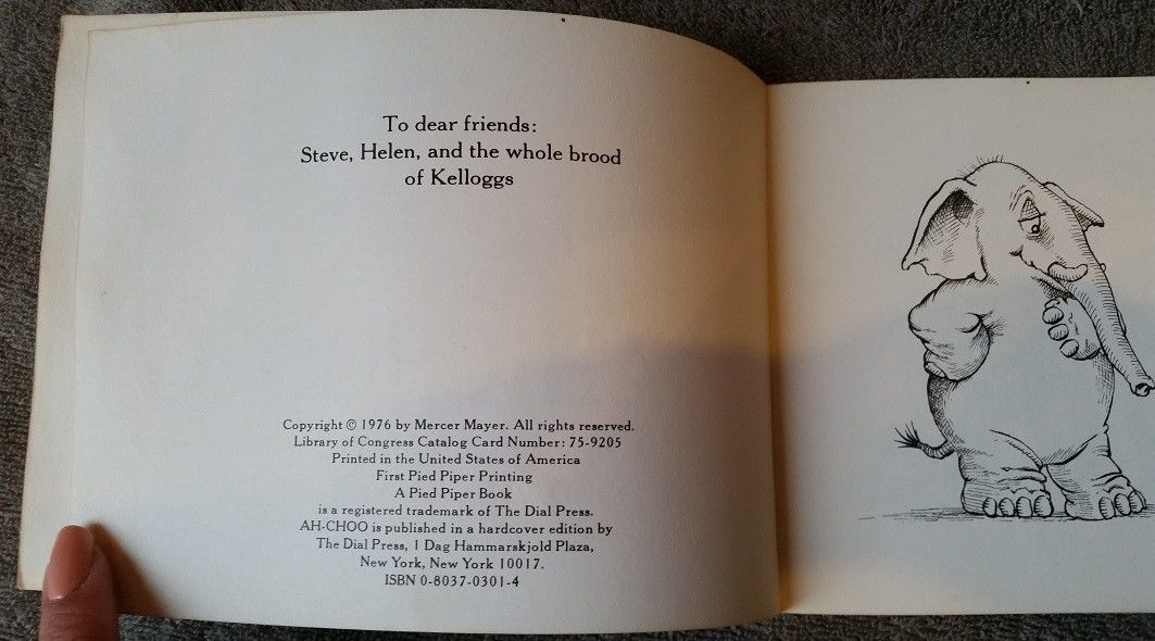 Ah-choo by Mercer Mayer | Paperback | 1977 | Puffin Books ...