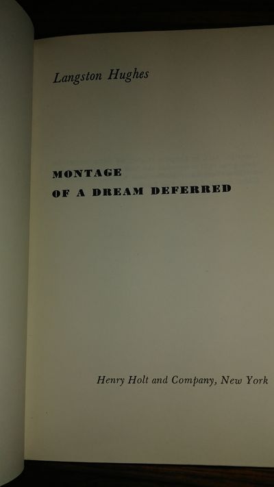 BIBLIO | Montage of a Dream Deferred. by HUGHES, Langston | | 1951 ...