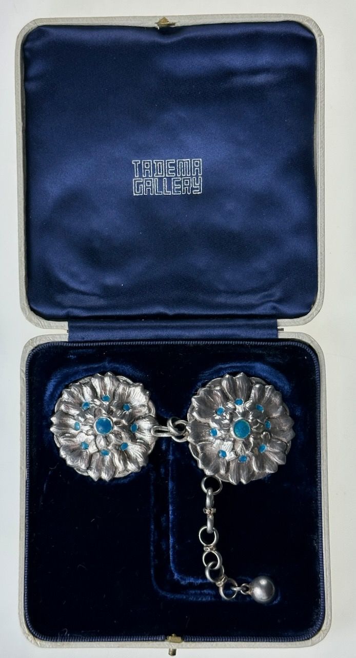 [Arts & Crafts- Jewelry- Berth Lillian Goff] Silver and Enamel Clasp by ...