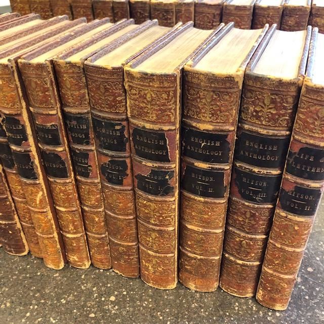 WORKS OF JOSEPH RITSON [TWENTY-EIGHT VOLUMES] by Ritson, Joseph ...