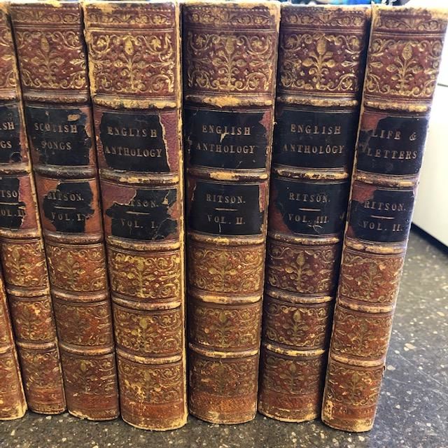 WORKS OF JOSEPH RITSON [TWENTY-EIGHT VOLUMES] by Ritson, Joseph ...