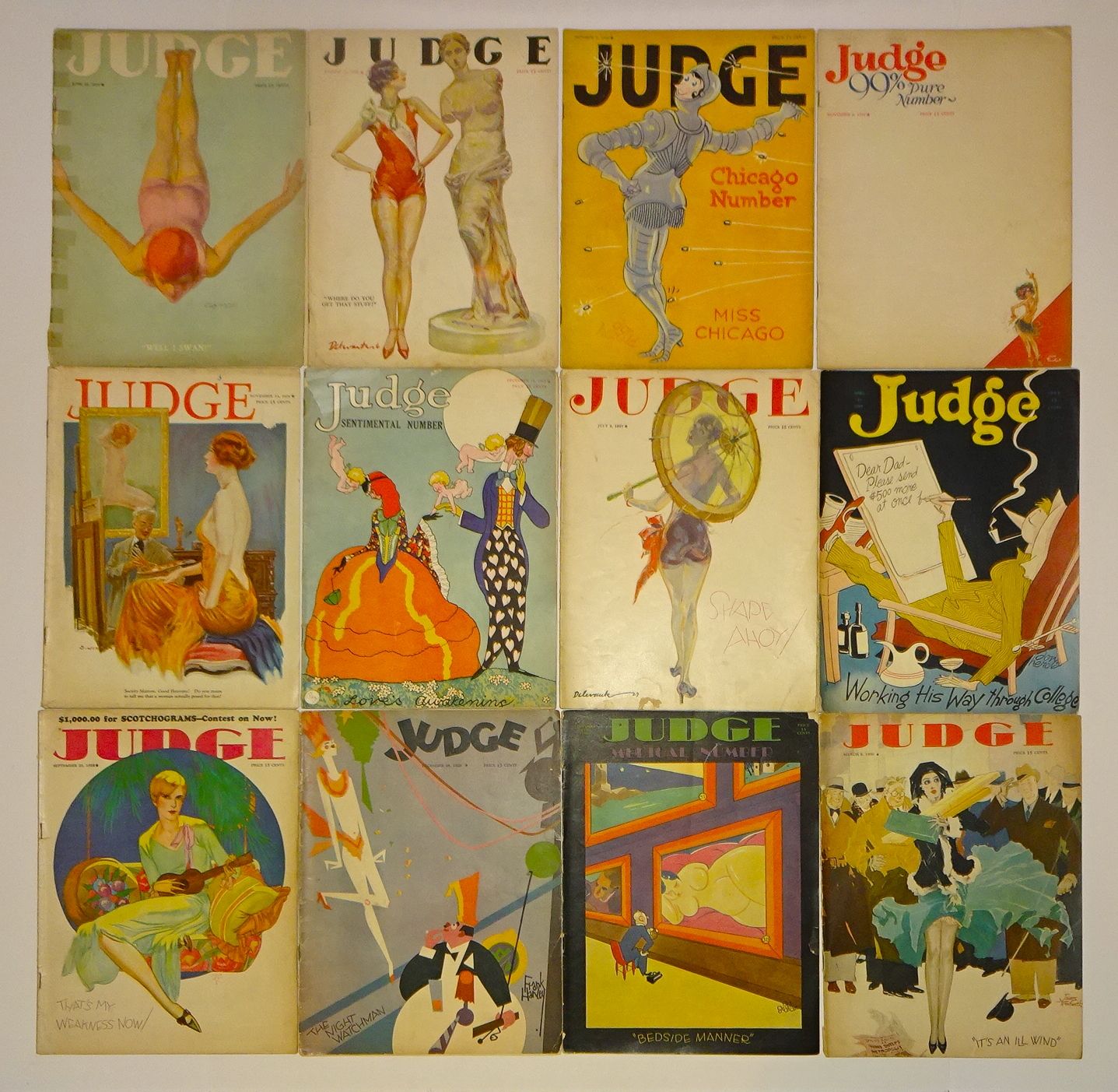 BIBLIO | Judge Magazine - Lot of 12 Issues, 1926-1930 (with early Dr ...