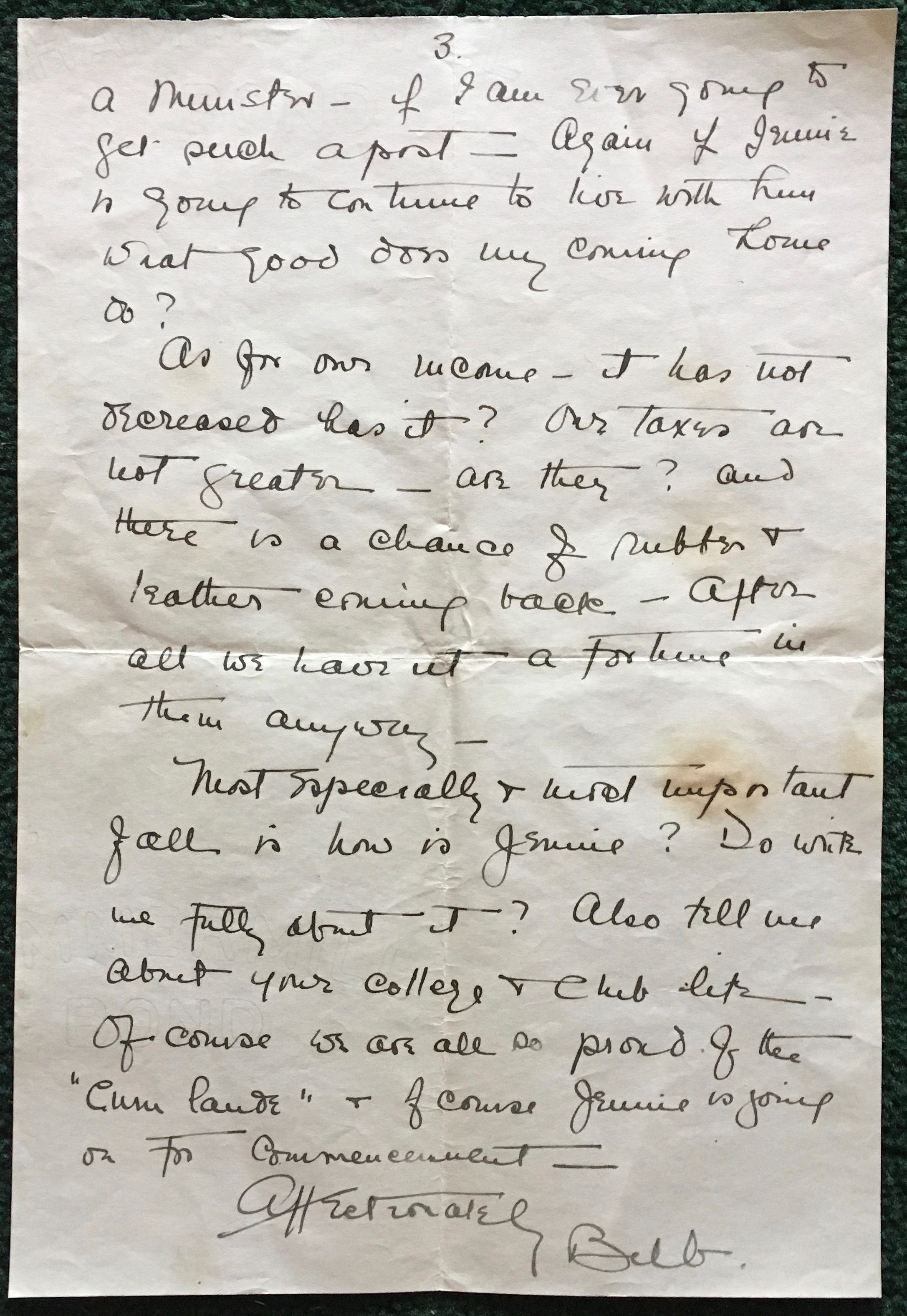 Letter from Embassy in Tokyo 1920 by Myron Arms Hofer | 1920 | Biblio