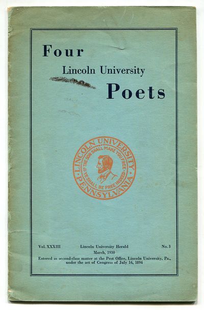 Four Lincoln University Poets by CUNEY, Waring, William Allyn Hill ...