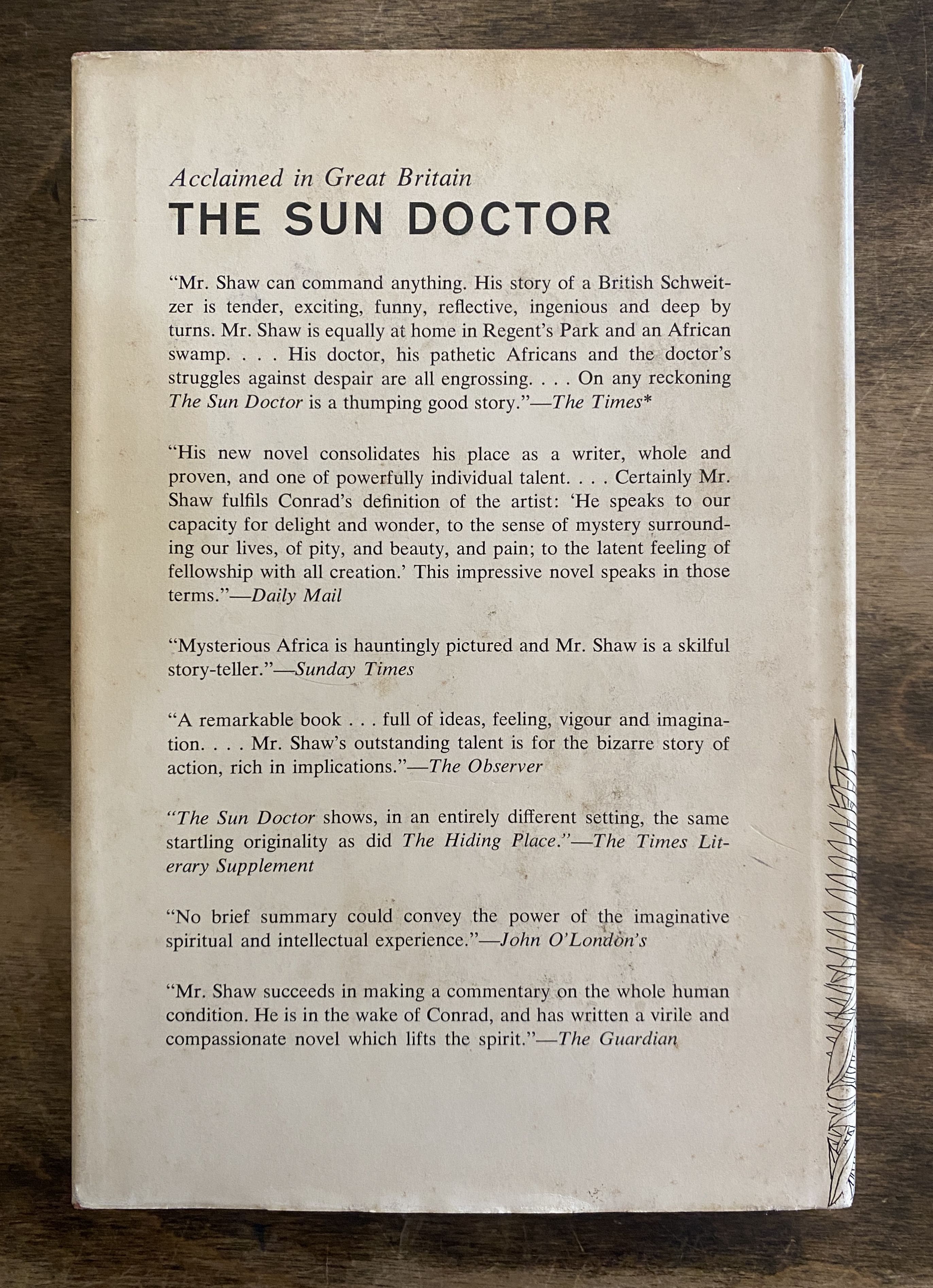 The Sun Doctor by Shaw, Robert | HC w DJ | 1961 | Harcourt, Brace ...