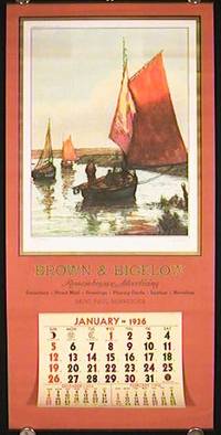 1936 Calendar. Brown & Bigelow Remembrance Advertising Calendar. by ...