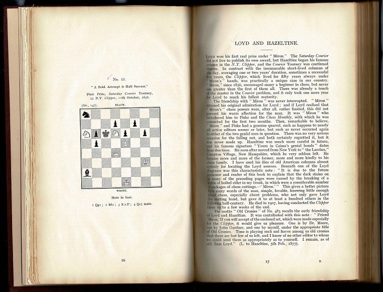 Sam Loyd and his Chess Problems by Samuel "Sam" Loyd (1841-1911) edited ...
