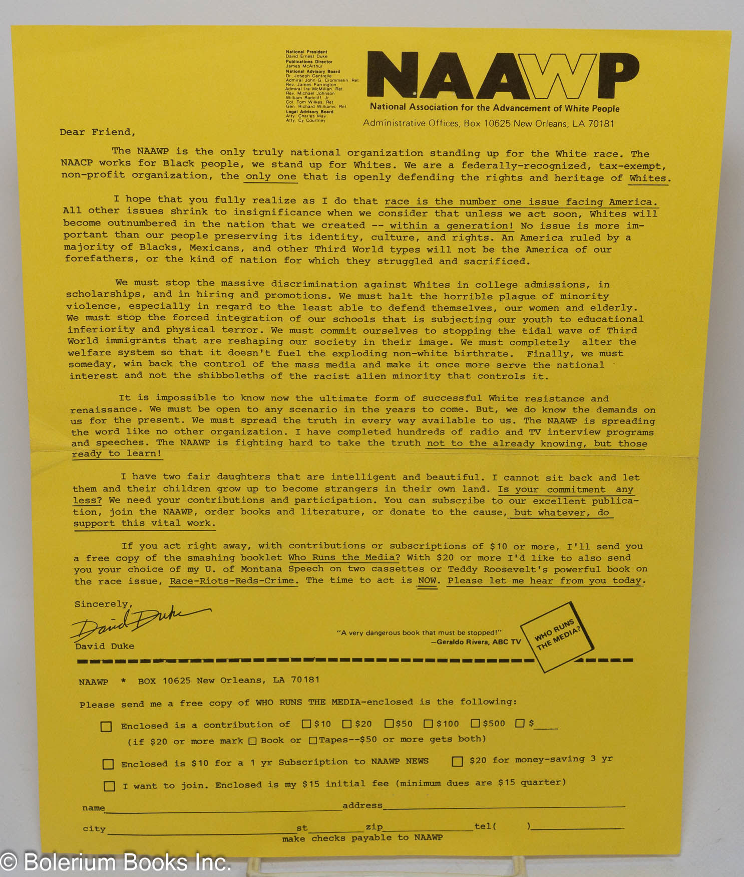 NAAWP; National Association for the Advancement of White People by Duke ...