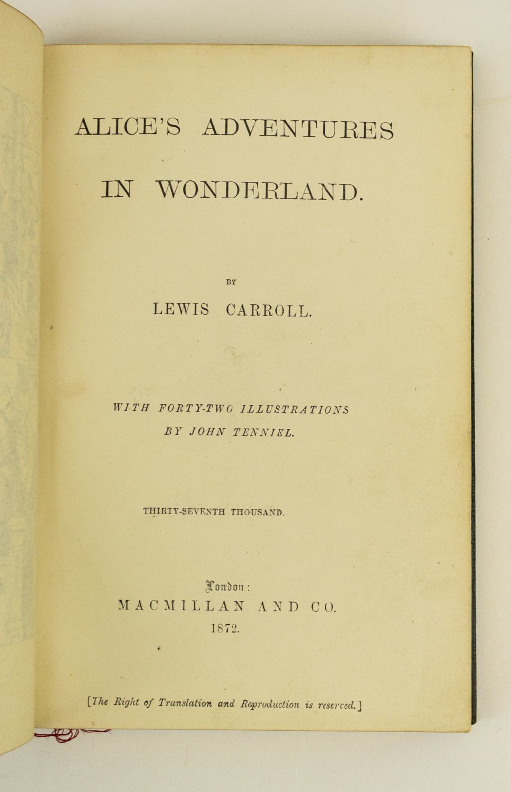 ALICE'S ADVENTURES IN WONDERLAND and THROUGH THE LOOKING-GLASS by (BINDINGS - KELLIEGRAM ...