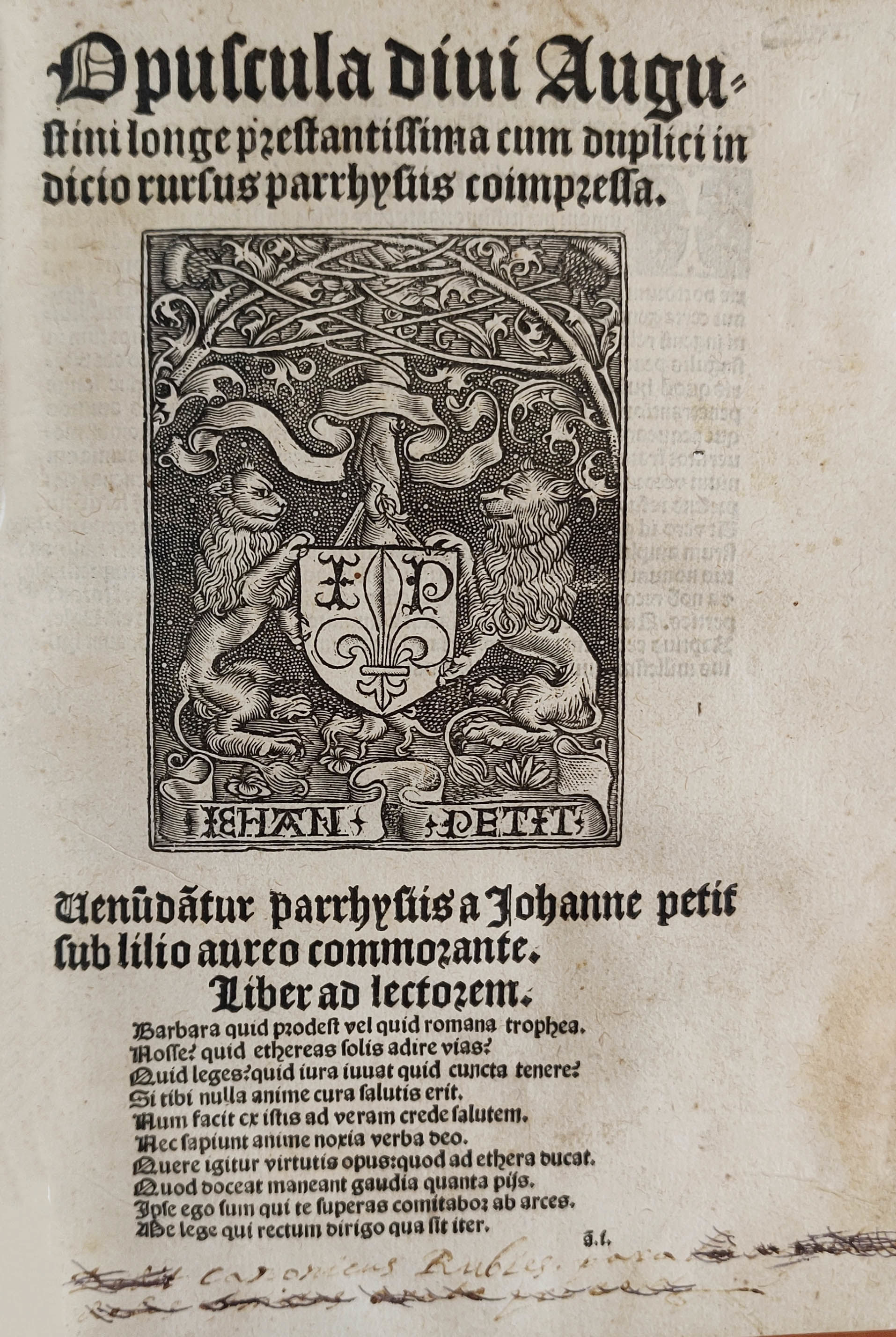 Opuscula : divi Augustini longe prestantissima cum duplici indicio ...