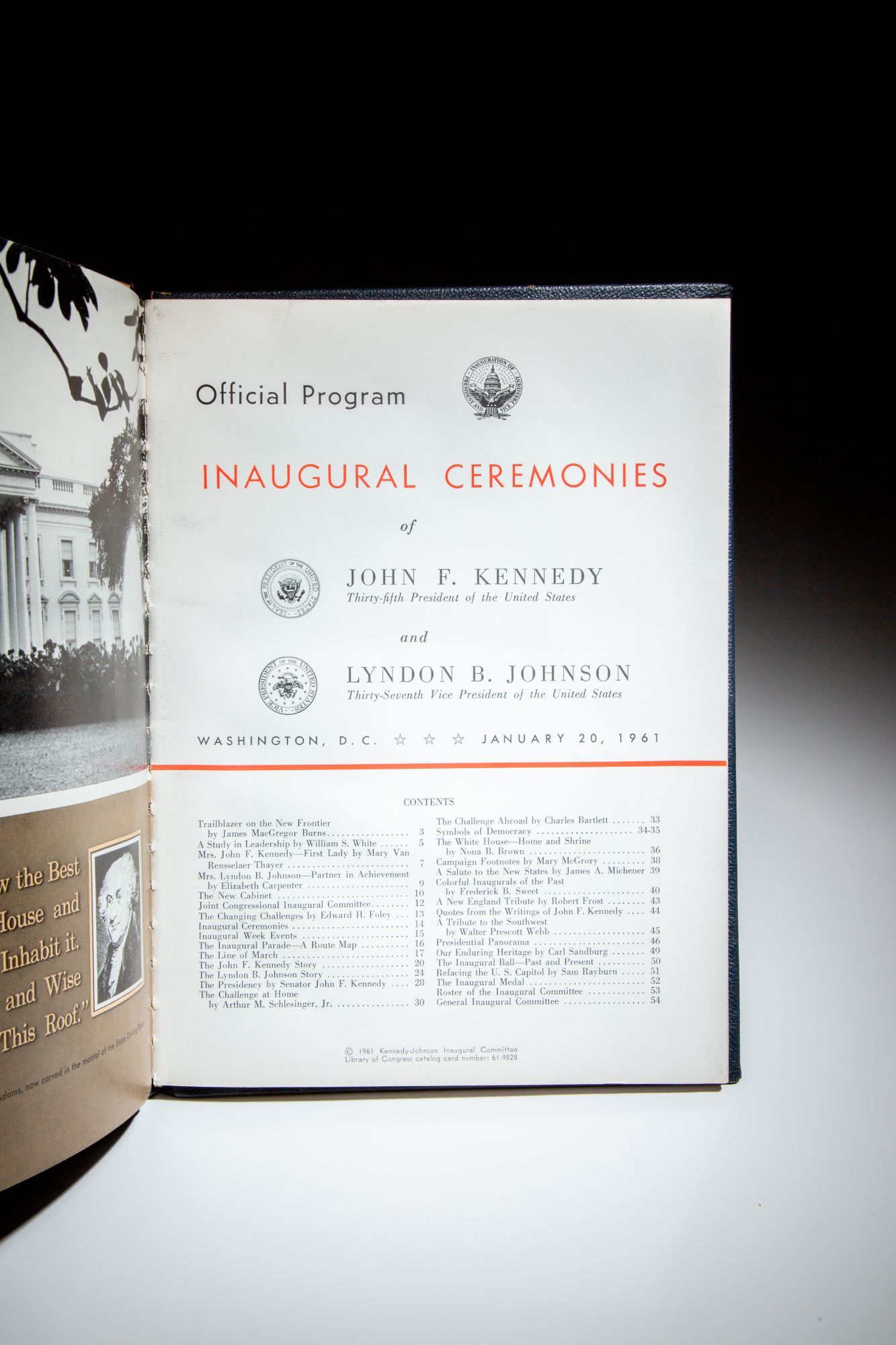 Official Program: Inaugural Ceremonies of John F. Kennedy; Thirty-fifth ...