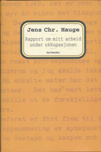 Rapport om mitt arbeid under okkupasjonen (photo 1)