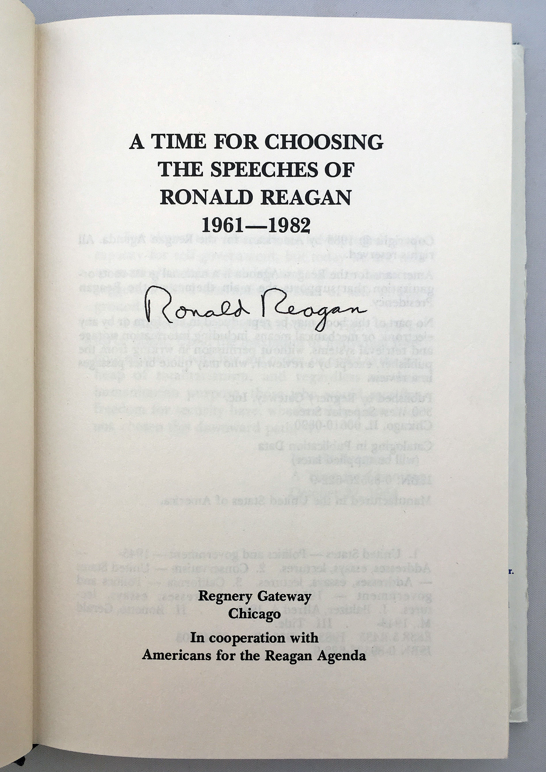 A Time for Choosing: The Speeches of Ronald Reagan by Reagan, Ronald ...