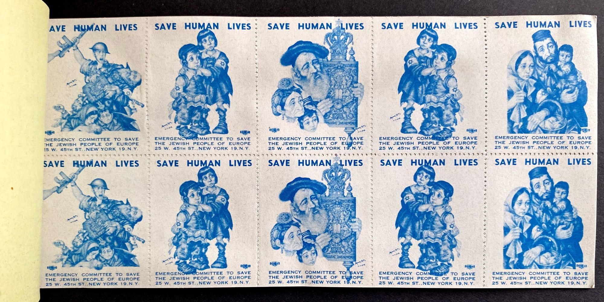 [FOUR SETS OF STAMPS DESIGNED BY ARTHUR SZYK, WITH RELATED LETTER AND ...