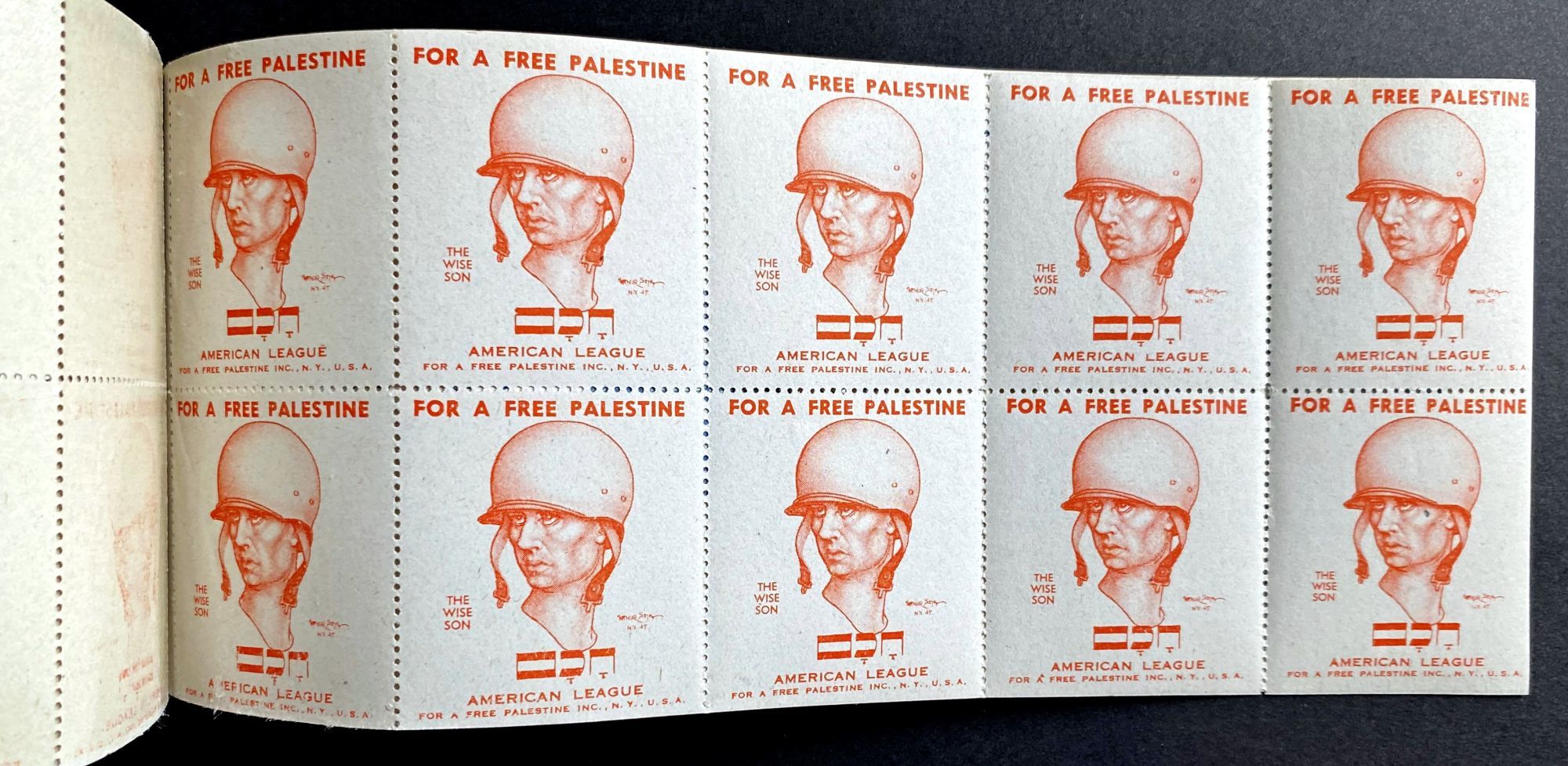 [FOUR SETS OF STAMPS DESIGNED BY ARTHUR SZYK, WITH RELATED LETTER AND ...