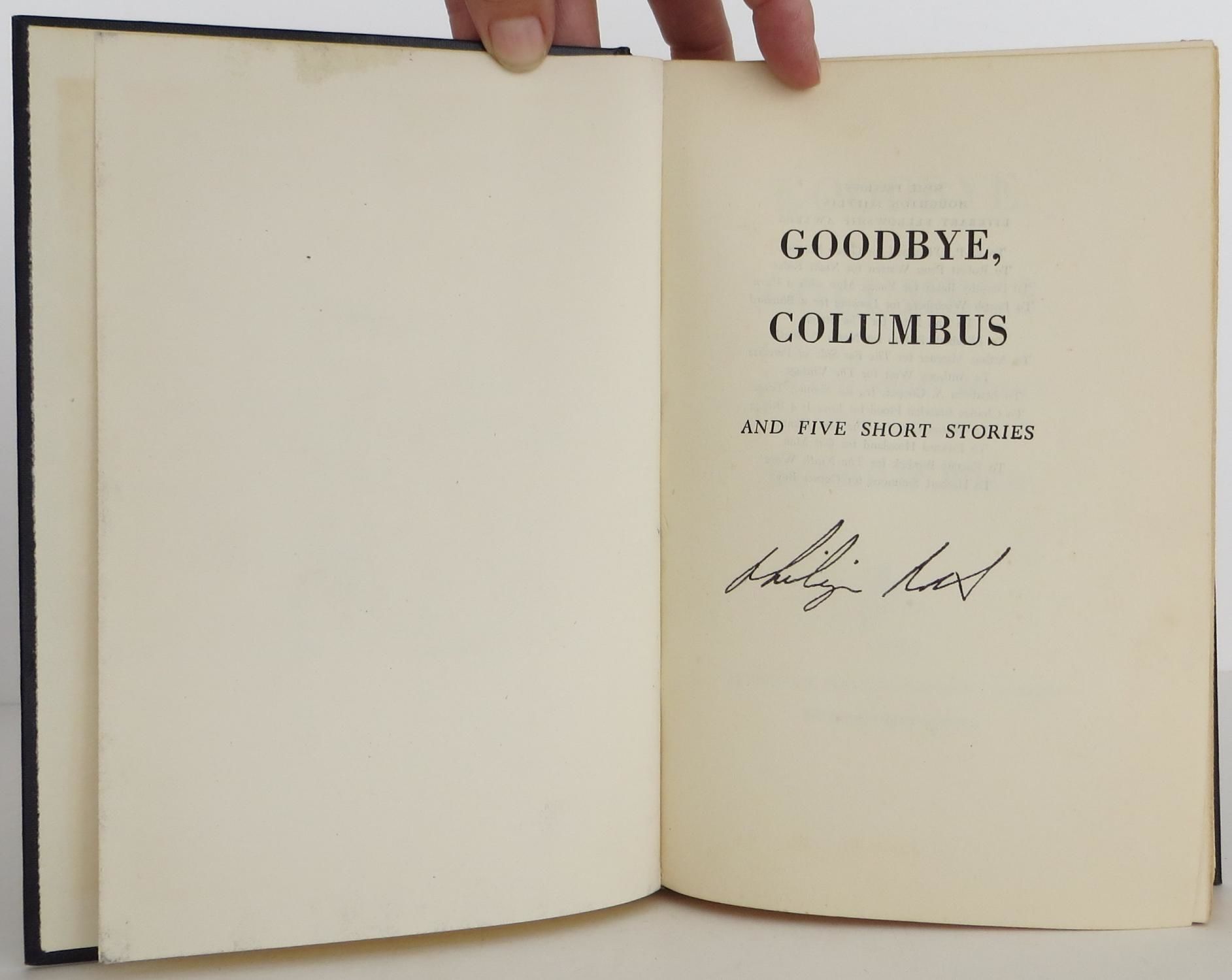 Goodbye, Columbus by Roth, Philip | Hardcover | 1959 | Houghton Mifflin ...