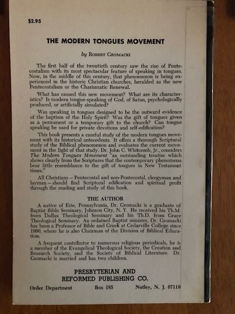 The Modern Tongues Movement by Robert G. Gromacki | Spine and binding ...