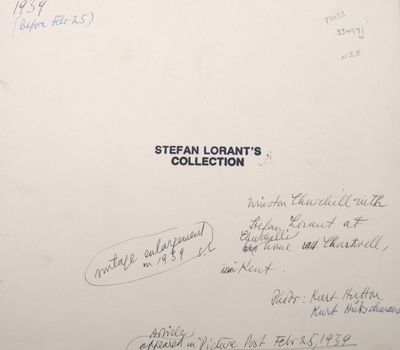 PHOTOGRAPHIC PORTRAIT OF WINSTON CHURCHILL AND STEFAN LORANT, BY KURT ...