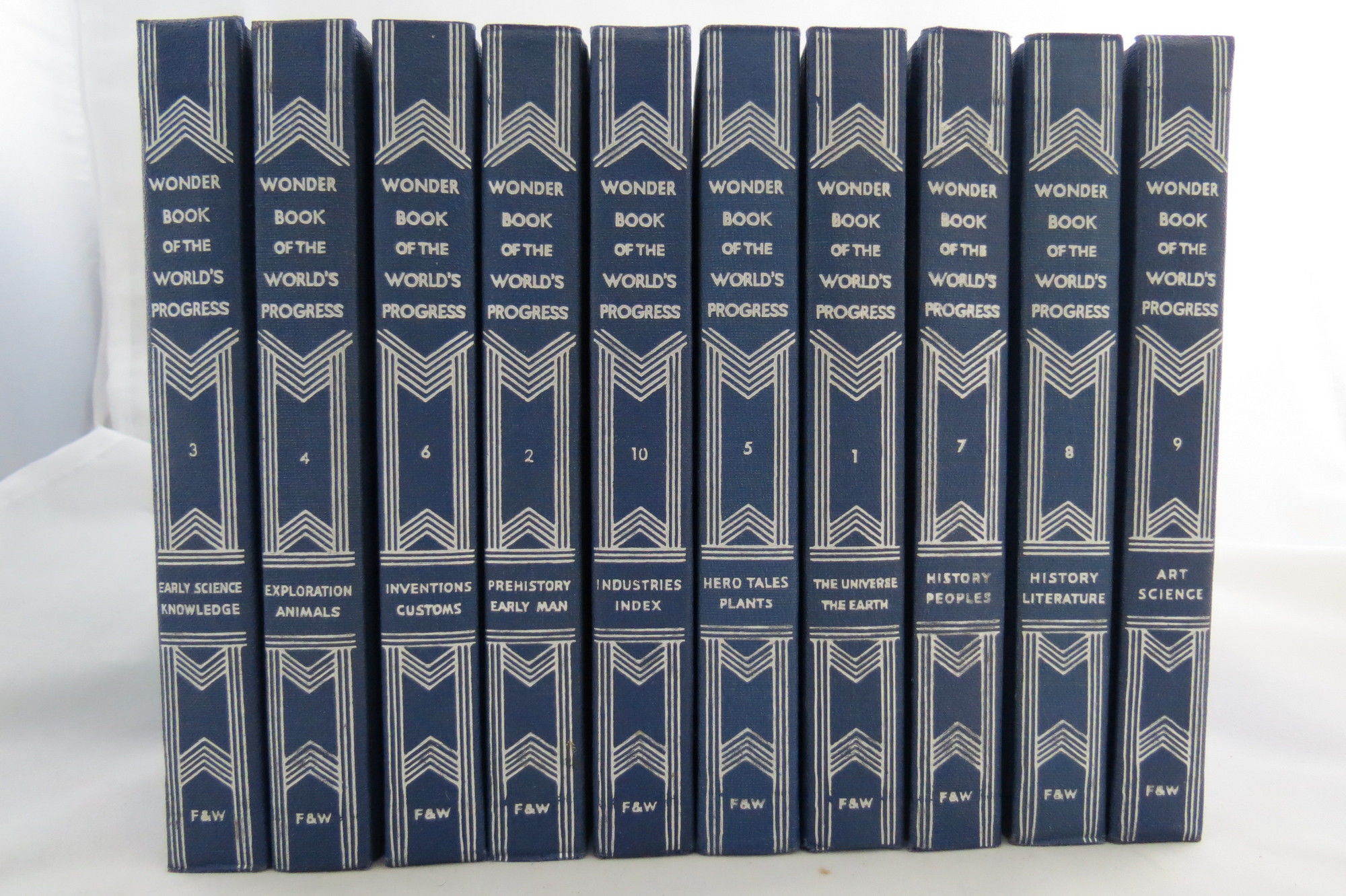 BIBLIO | WONDER BOOK OF THE WORLD'S PROGRESS (COMPLETE 10 VOLUME SET ...