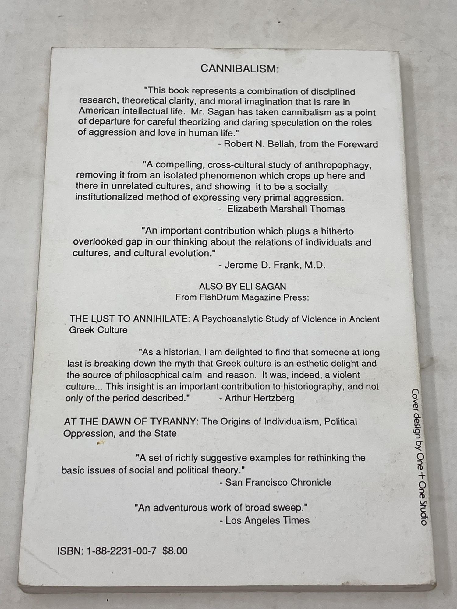BIBLIO | CANNIBALISM: HUMAN AGGRESSION AND CULTURAL FORM (SIGNED) by ...