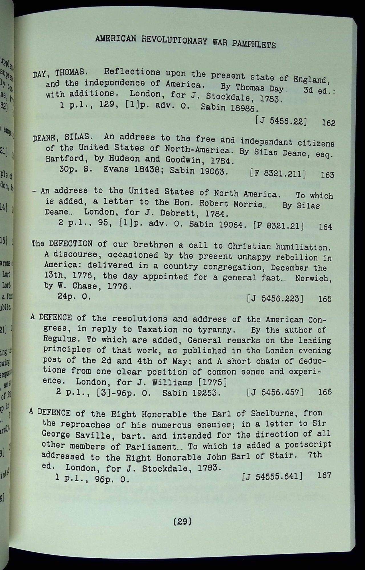 Check List of American Revolutionary War Pamphlets in the Newberry ...