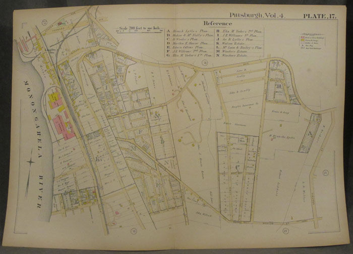 Plat Map of Pittsburgh, Including Parts of Squirrel Hill and Greenfield ...