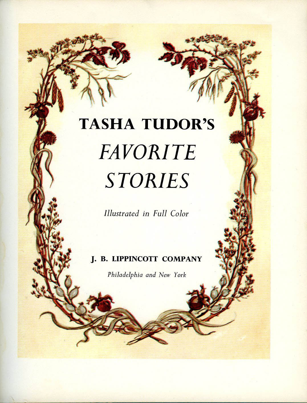 TASHA TUDOR'S FAVORITE STORIES by Tasha Tudor - Signed First Edition ...