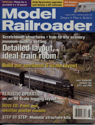 Model Railroader Magazine, August 2005: Detailed layout, ideal train room by | | | | Biblio