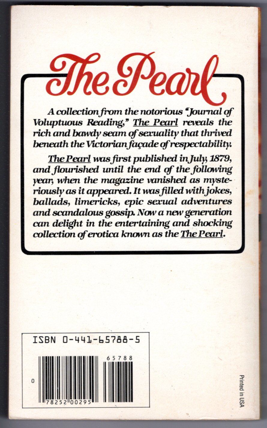 BIBLIO | The Pearl:Vol. II (2) (Selections of Victorian Erotica) by The ...