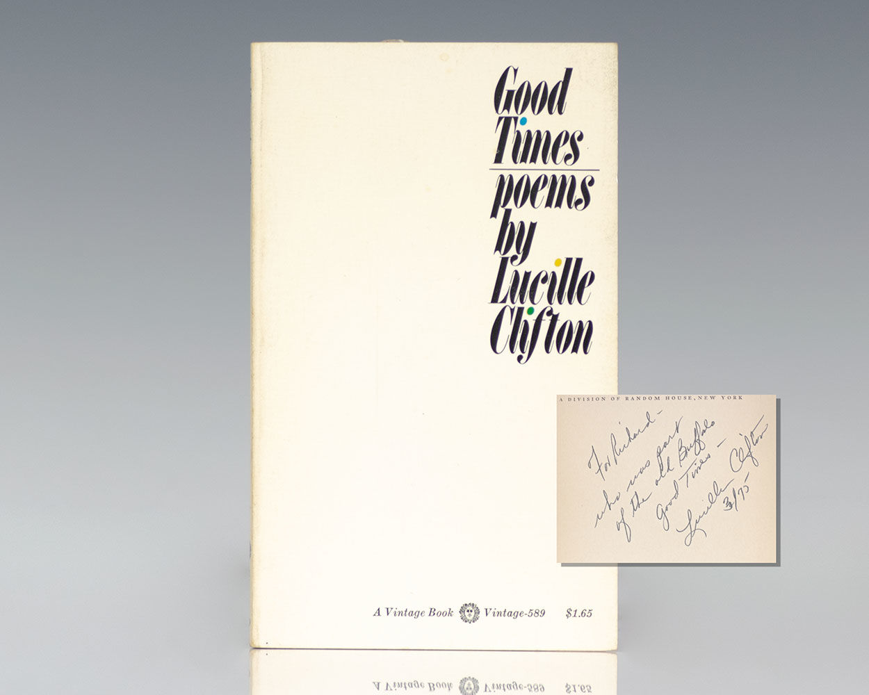 Good Times. by Clifton, Lucille | 1969 | Vintage Books | Biblio