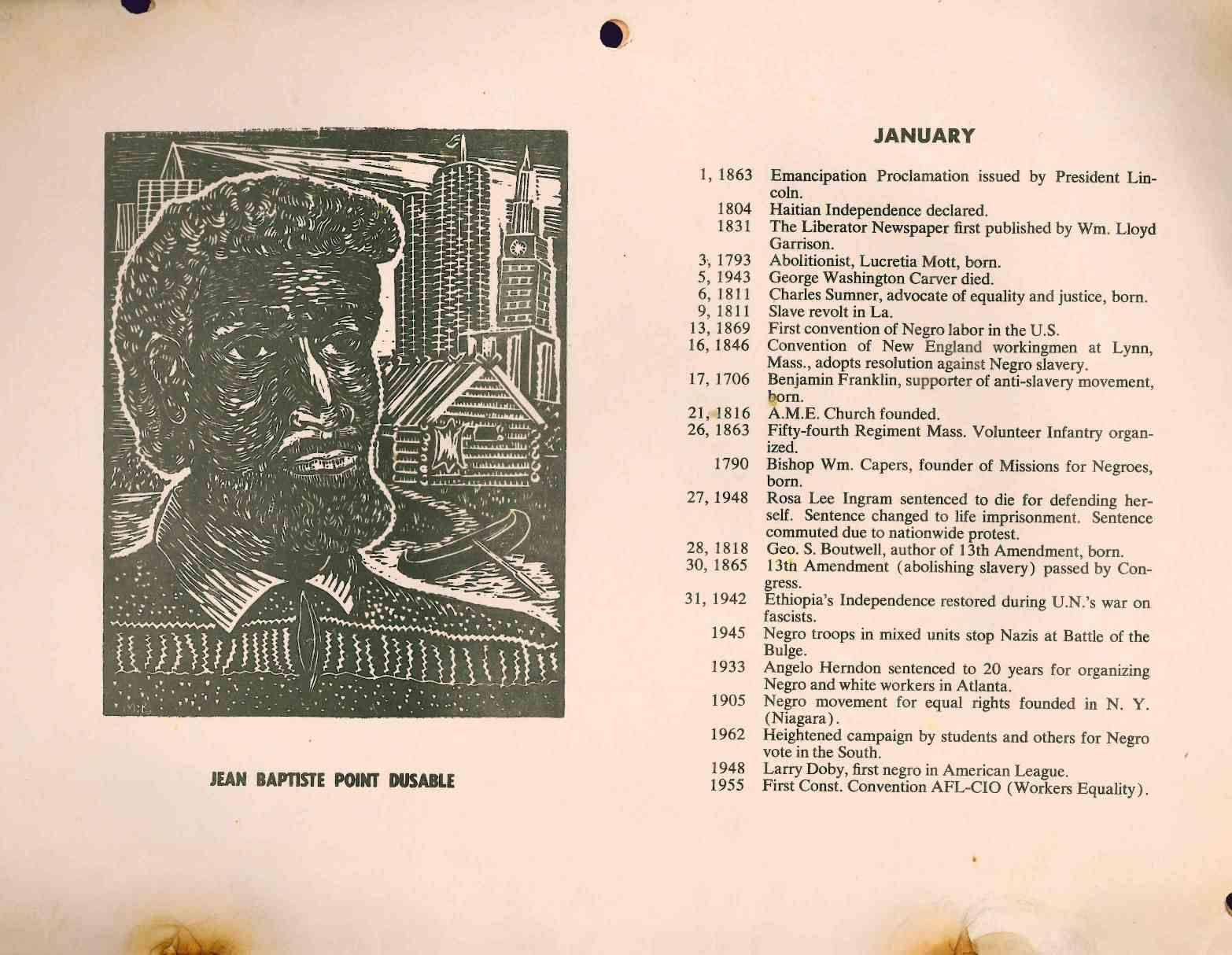 1863-1963 "Year of Jubilee!" Art Calendar Biblio