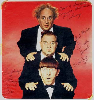 Inscribed Photograph Signed by Curly-Joe (1909-93) and DE RITA - Signed ...