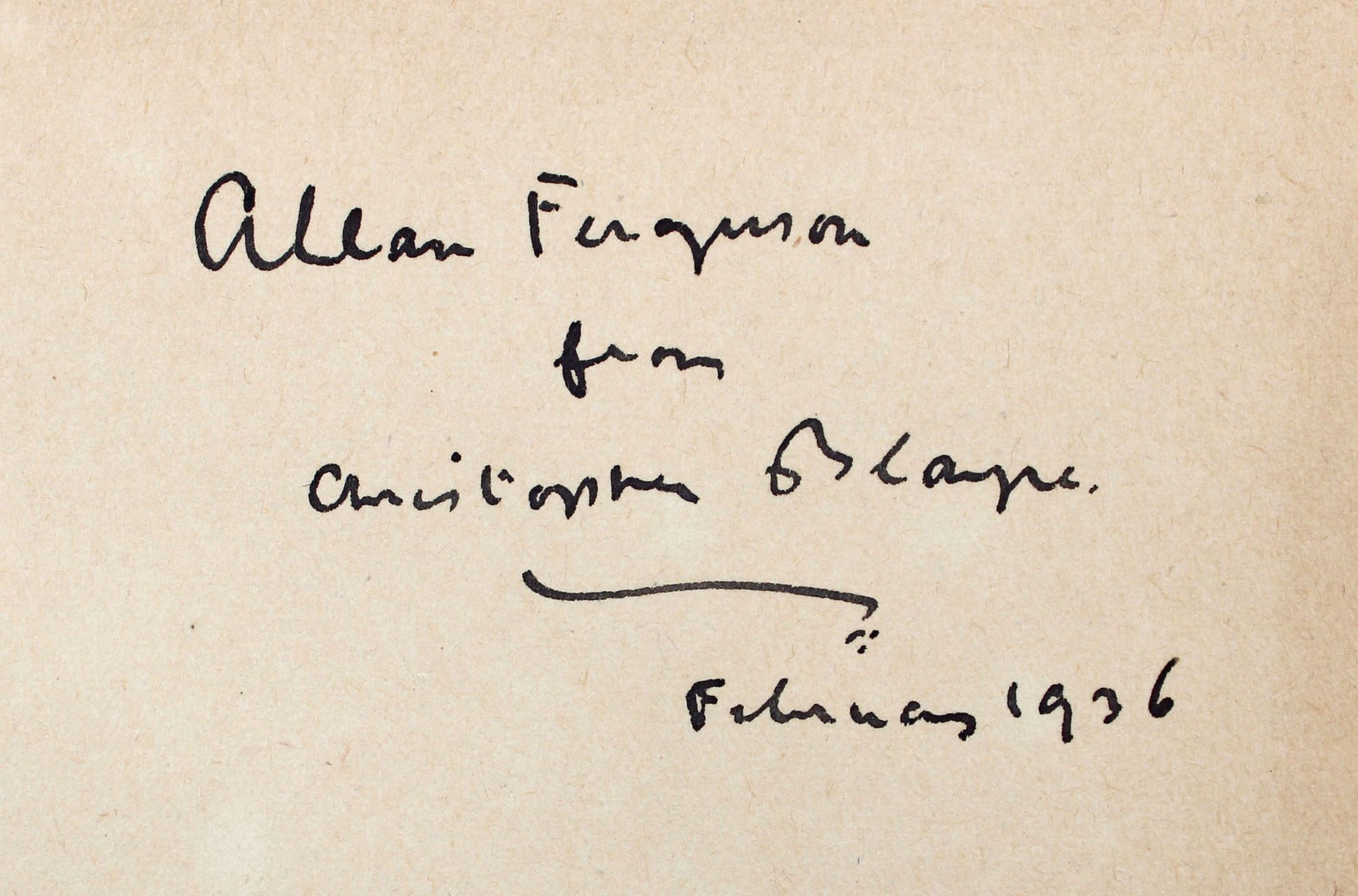 Autograph Letter, signed, 7 February 1936, to Allan Ferguson ...