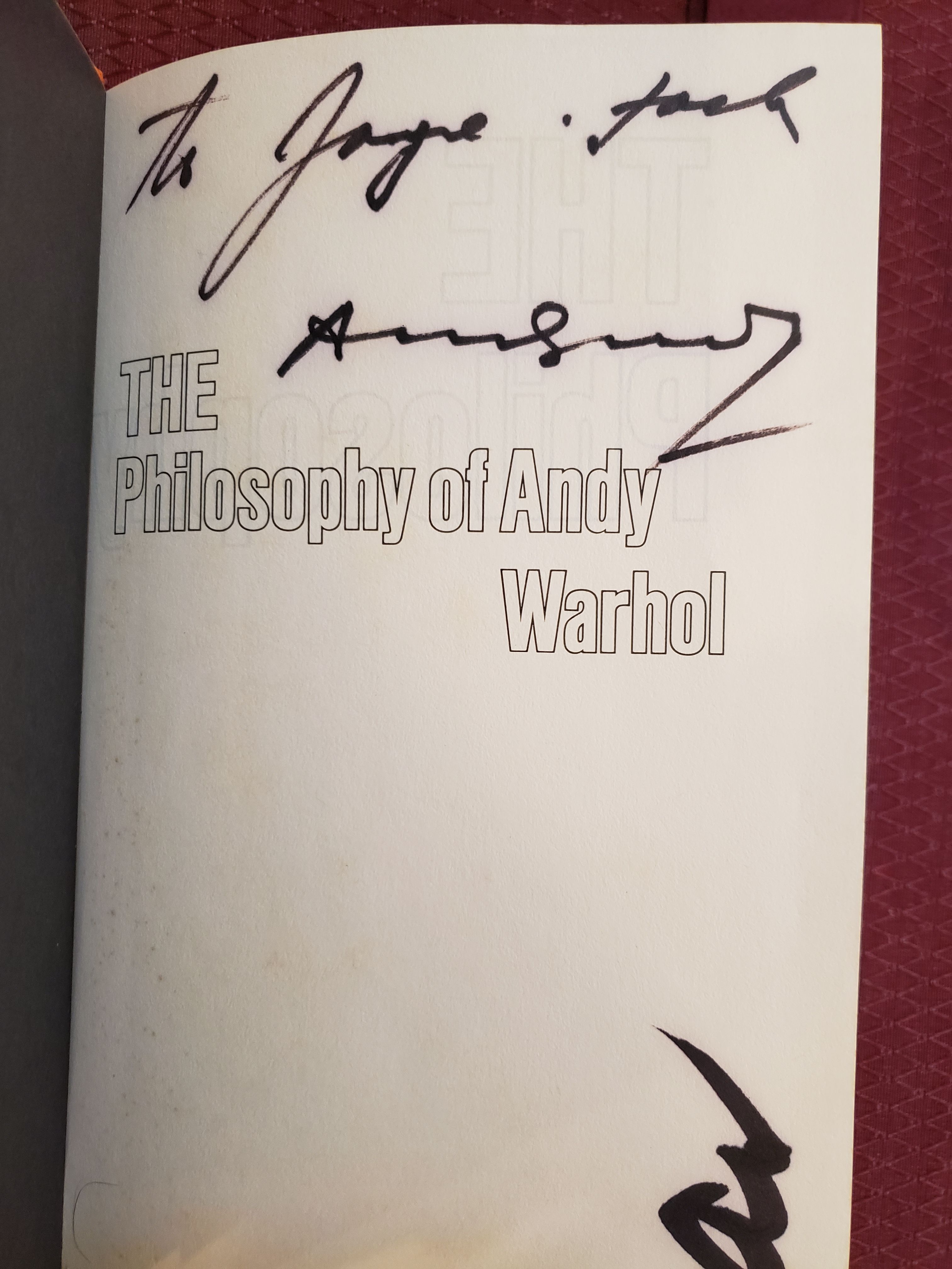A Signature Book Andy Warhol