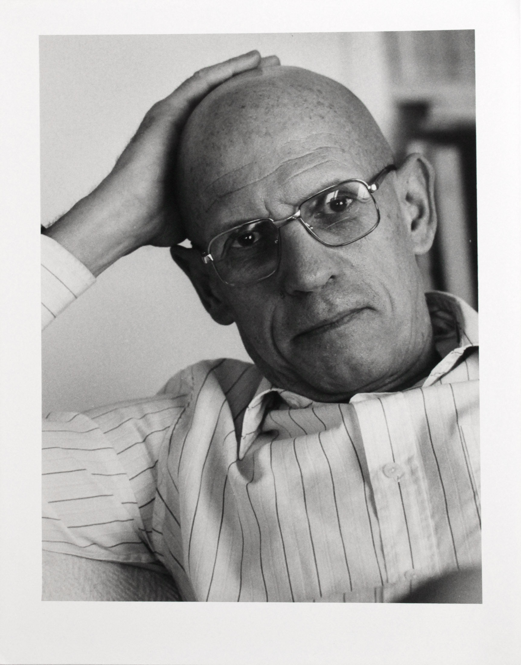Portrait photographique de Michel Foucault par Bruno de Monès (tirage ...
