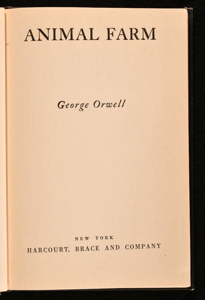 Animal Farm by George Orwell - First edition - 1946 - from Rooke Books ...