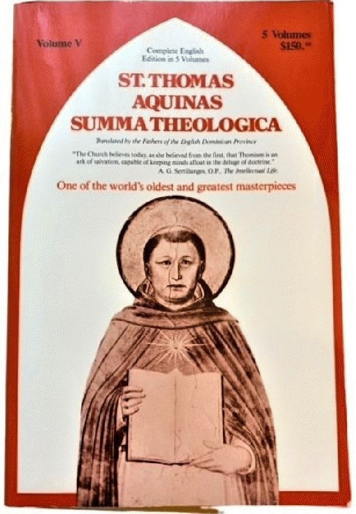 St. Thomas Aquinas Summa Theologica (5 volume set) by Thomas Aquinas - Paperback - 1981 - from ...